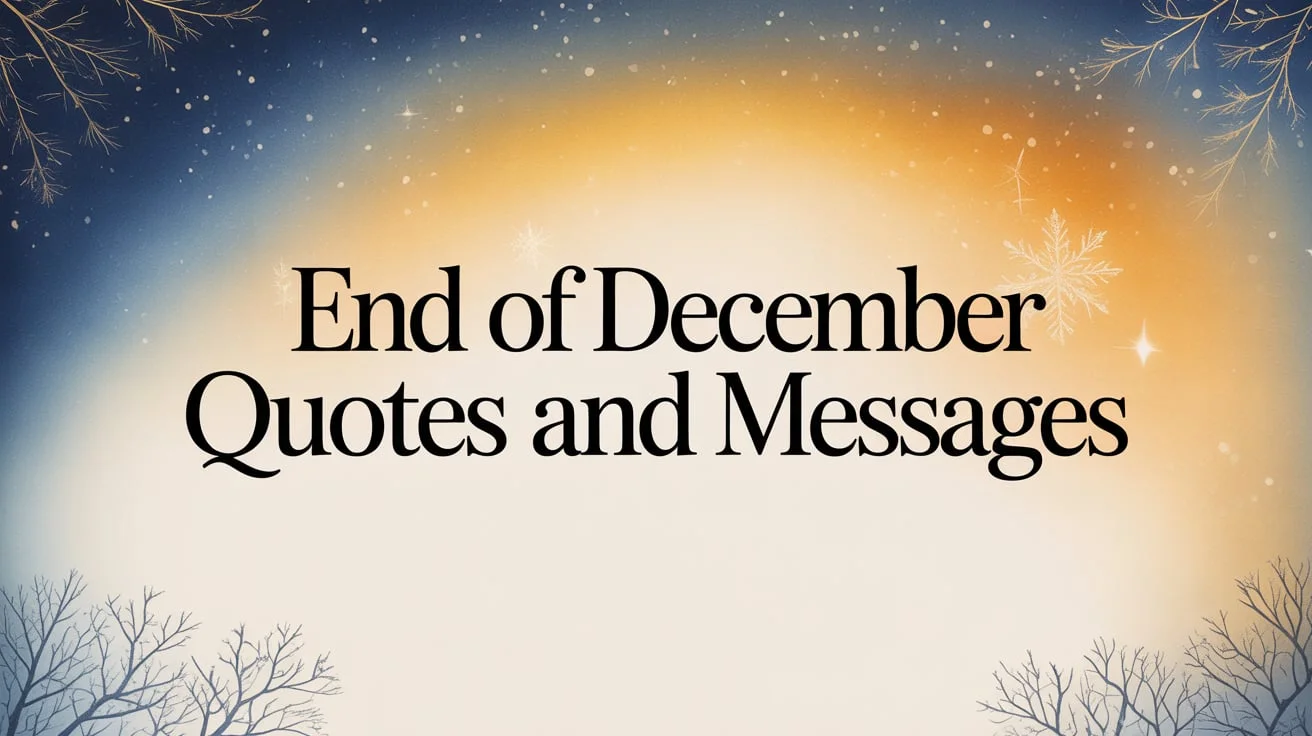 350+ End of December Quotes and Messages - Inspirational Msgs